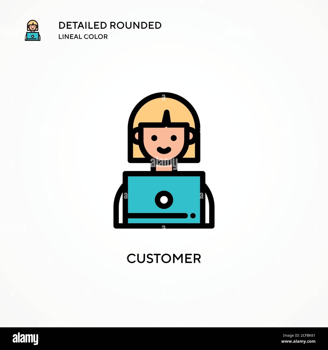 Customer vector icon. Modern vector illustration concepts. Easy to edit ...