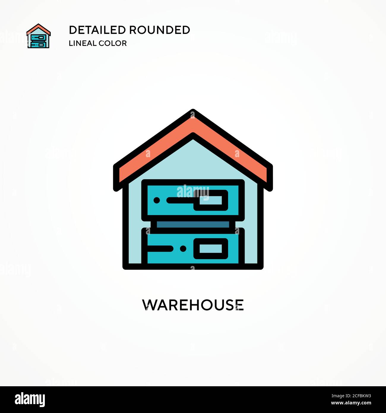 Warehouse vector icon. Modern vector illustration concepts. Easy to ...