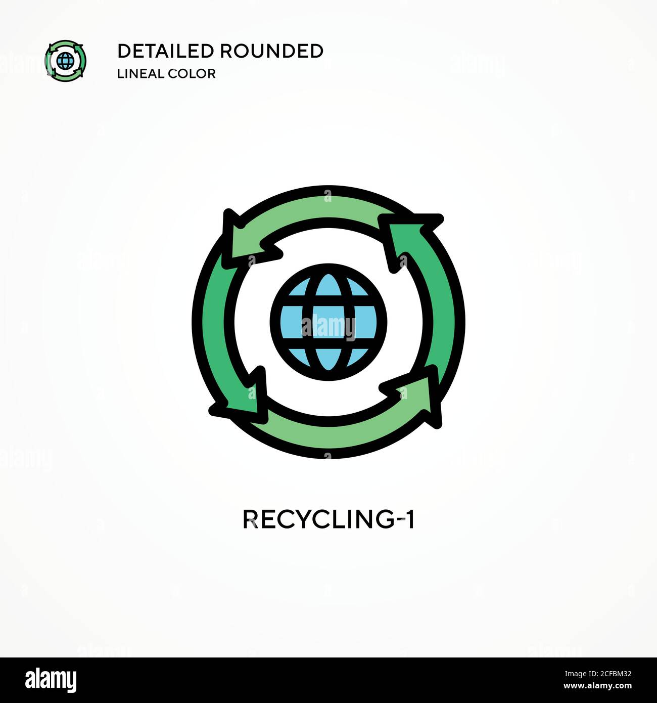 Recycling-1 vector icon. Modern vector illustration concepts. Easy to ...