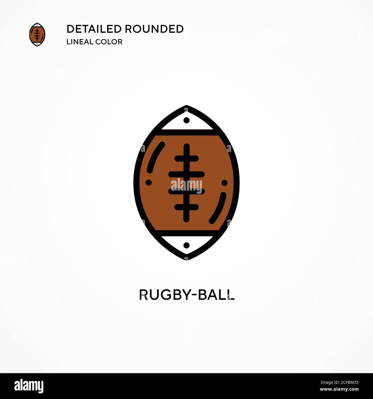 Rugby-ball vector icon. Modern vector illustration concepts. Easy to ...