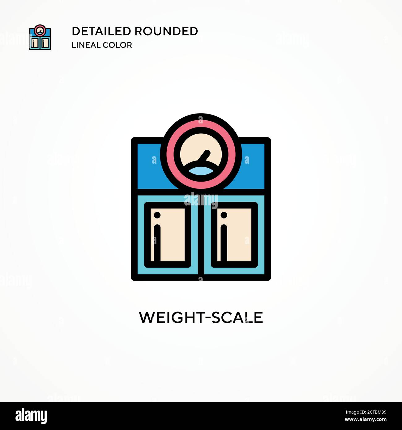 Weight-scale vector icon. Modern vector illustration concepts. Easy to ...