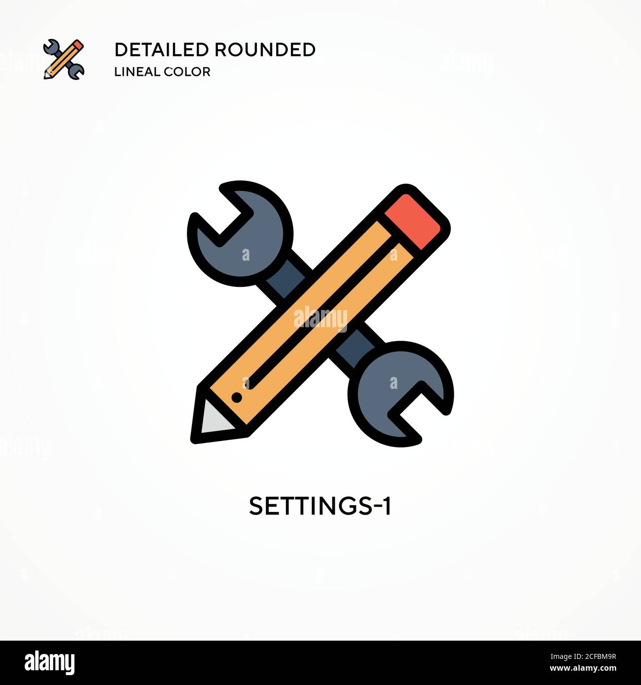 Settings-1 vector icon. Modern vector illustration concepts. Easy to ...