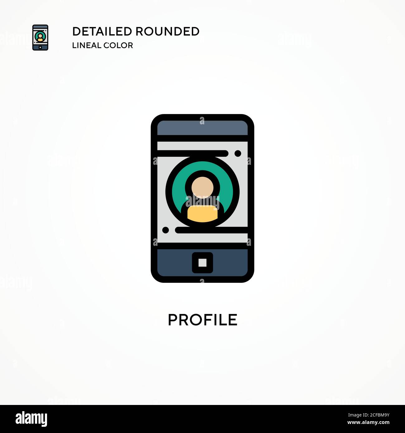 Profile vector icon. Modern vector illustration concepts. Easy to edit ...