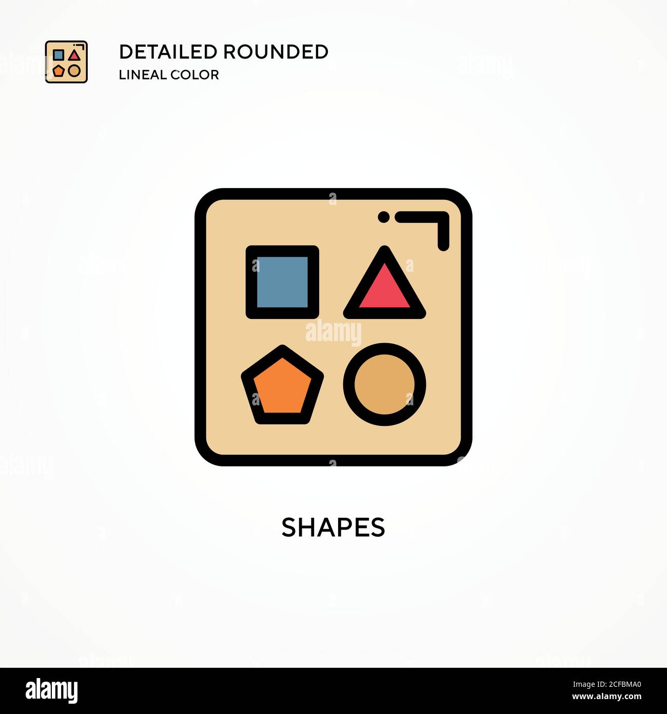 Shapes vector icon. Modern vector illustration concepts. Easy to edit ...