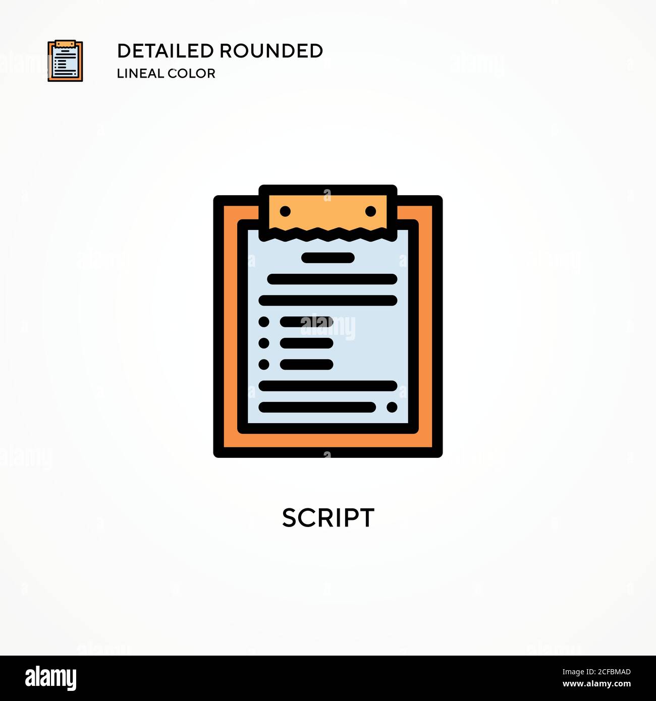 Script vector icon. Modern vector illustration concepts. Easy to edit ...