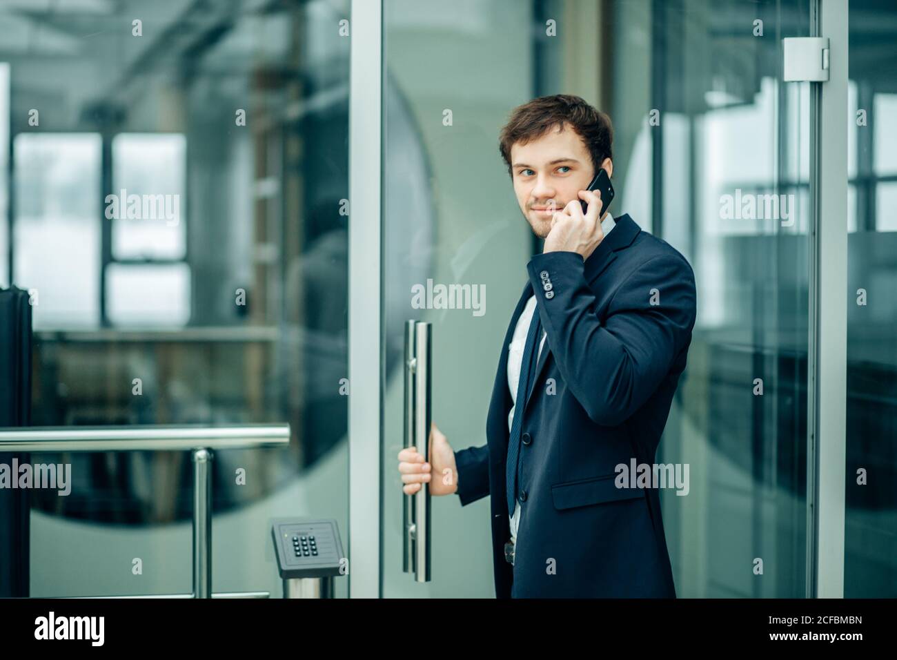 Young man enjoying building device hi-res stock photography and images ...