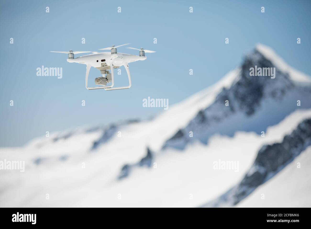 Aerial drone fling in high altitude mountain range Stock Photo - Alamy