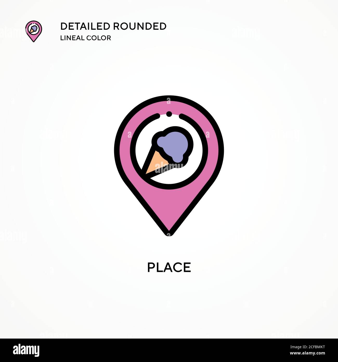Place vector icon. Modern vector illustration concepts. Easy to edit ...