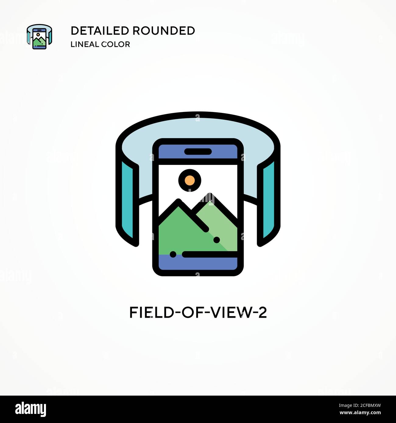 Field-of-view-2 vector icon. Modern vector illustration concepts. Easy ...
