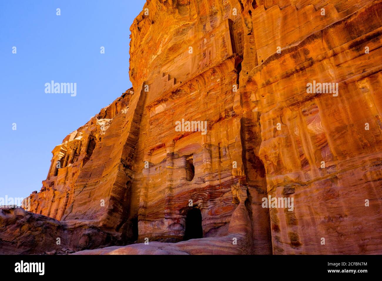 Rock tombs in the ancient ruined city of Petra, Jordan Stock Photo - Alamy