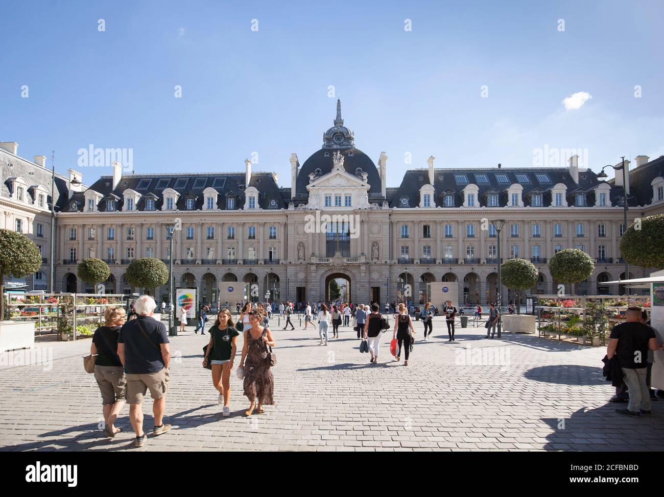 Place de la Republic, Palais du Commerz, Rennes France, France Stock ...