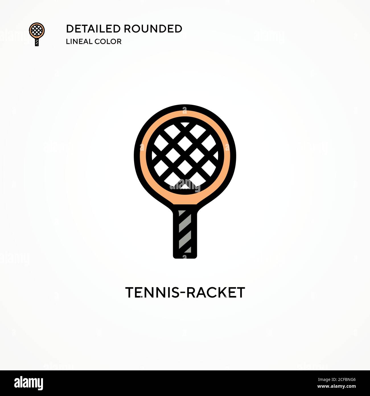 Tennis-racket vector icon. Modern vector illustration concepts. Easy to ...