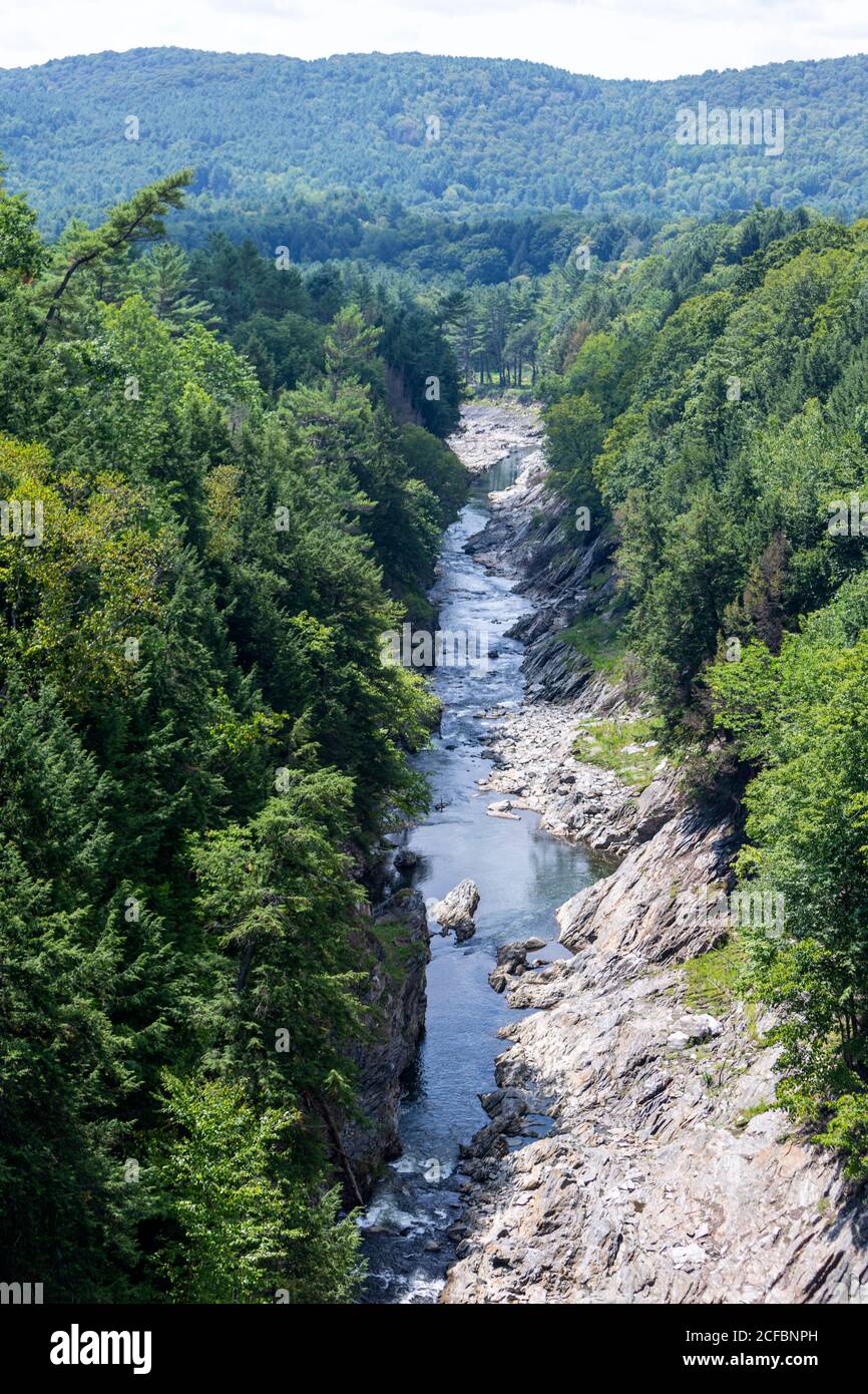 Quechee Gorge, Quechee, Vermont along U.S. Route 4, USA Stock Photo - Alamy