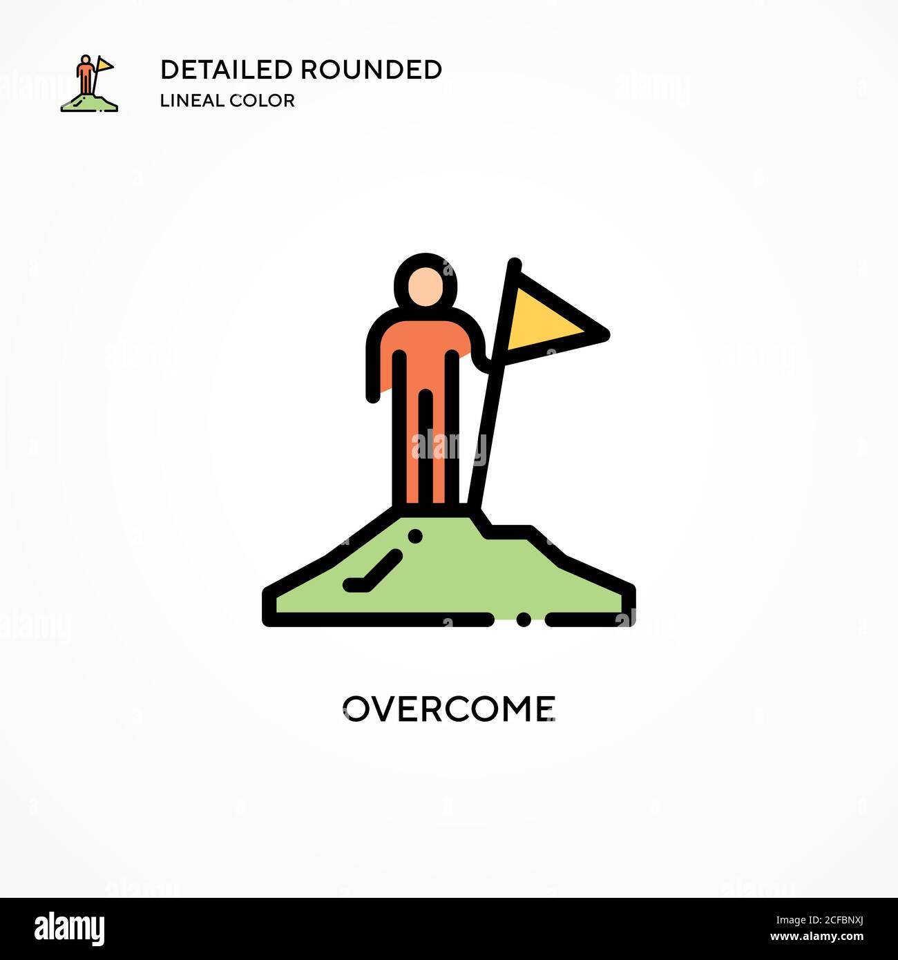 Overcome vector icon. Modern vector illustration concepts. Easy to edit ...