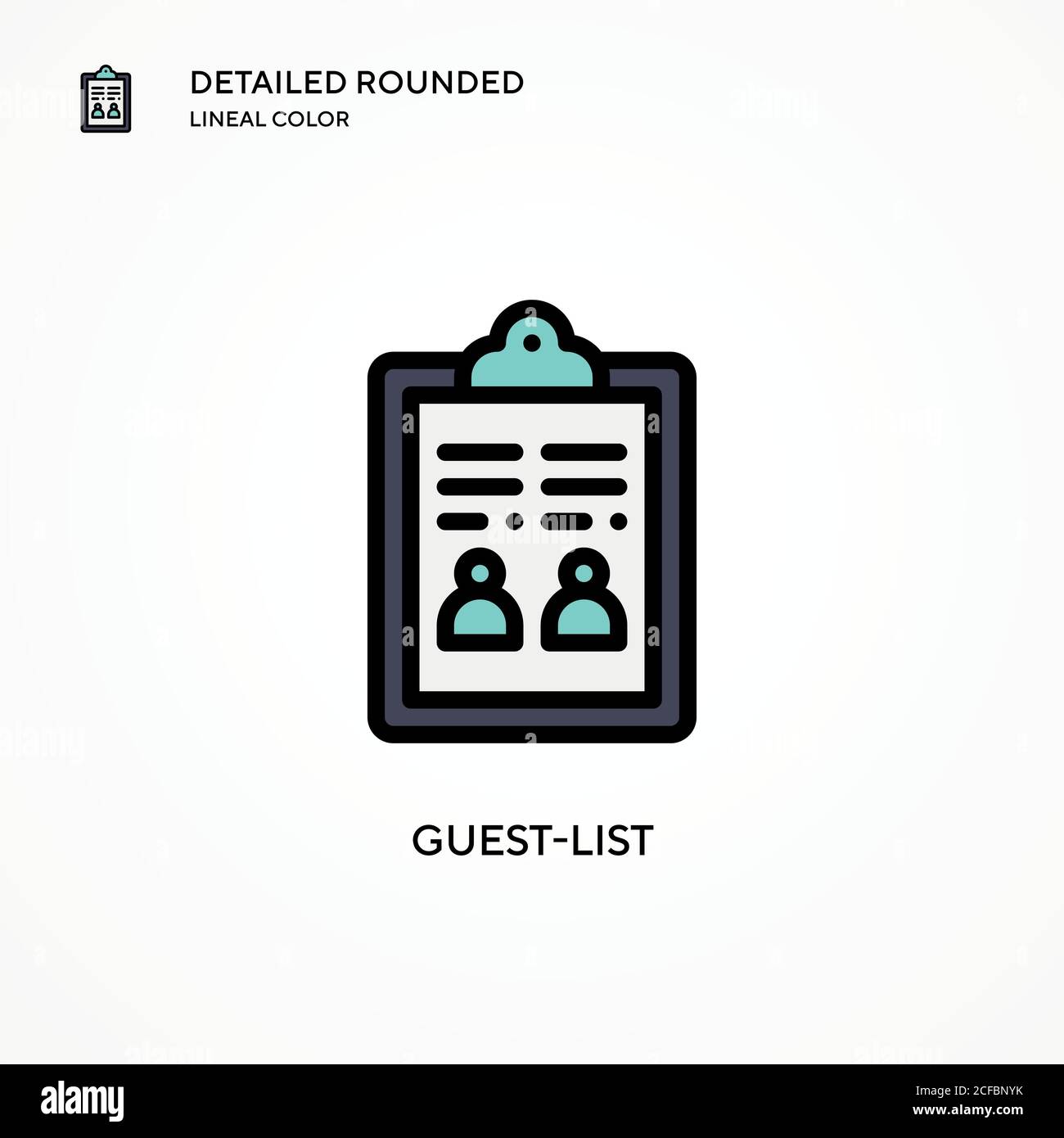 Guest-list vector icon. Modern vector illustration concepts. Easy to ...