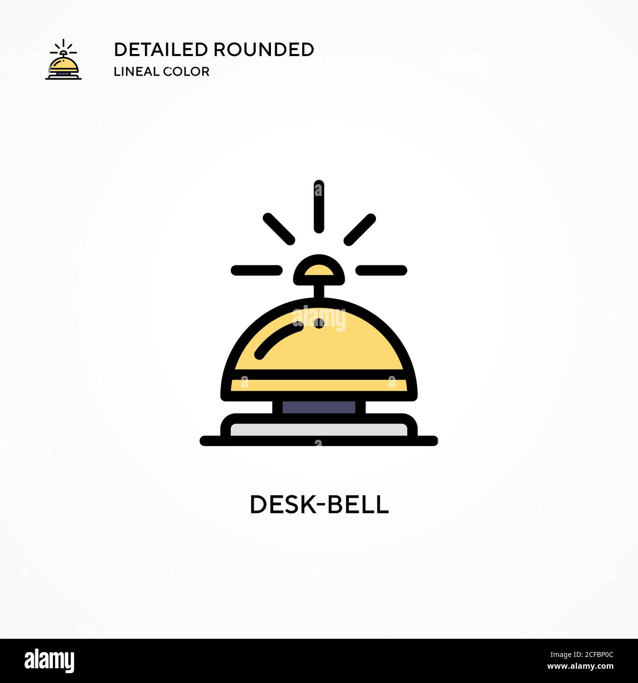 Desk-bell vector icon. Modern vector illustration concepts. Easy to ...