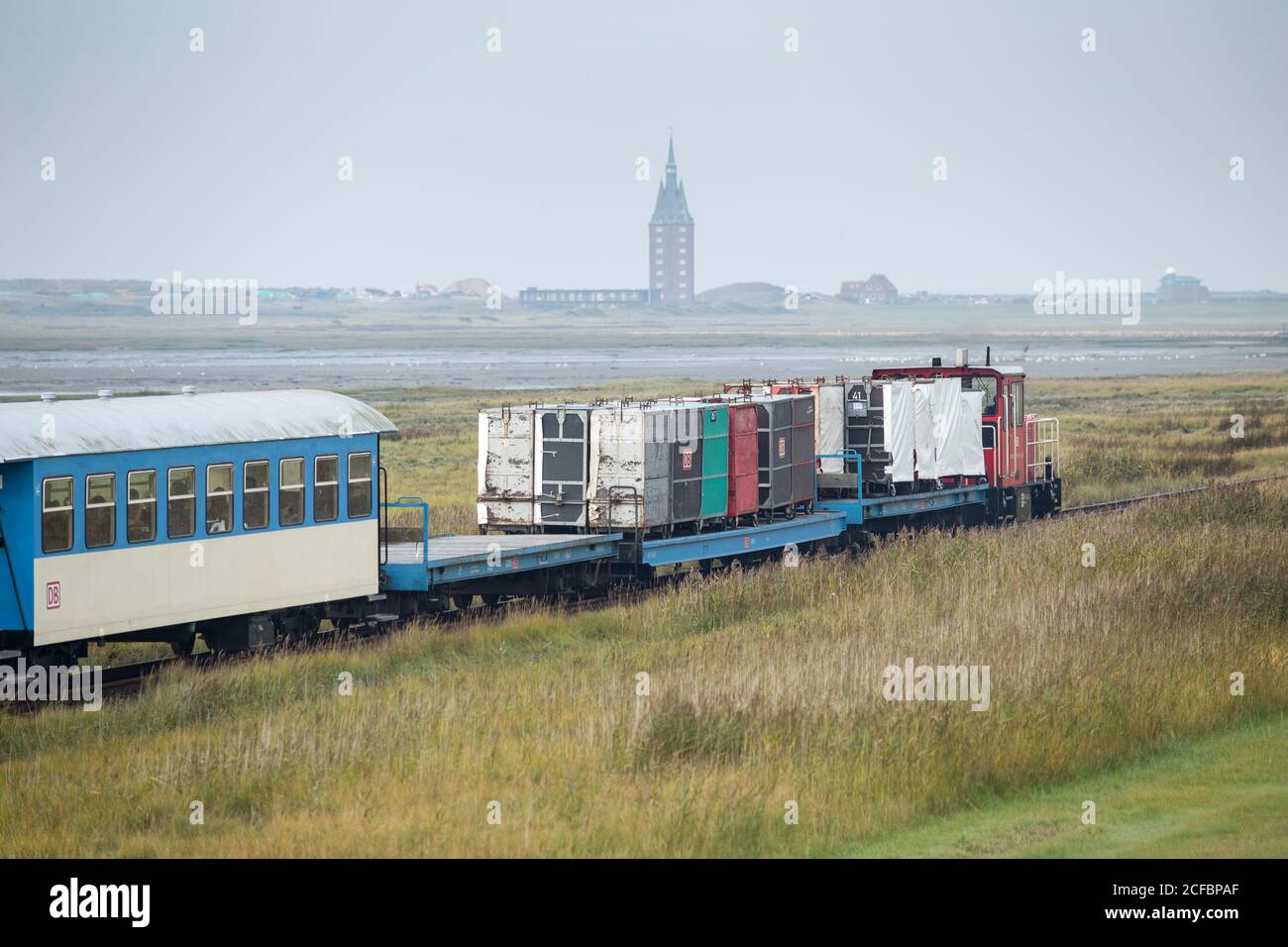 Inselbahn, Wangerooge, East Frisian Islands Stock Photo - Alamy