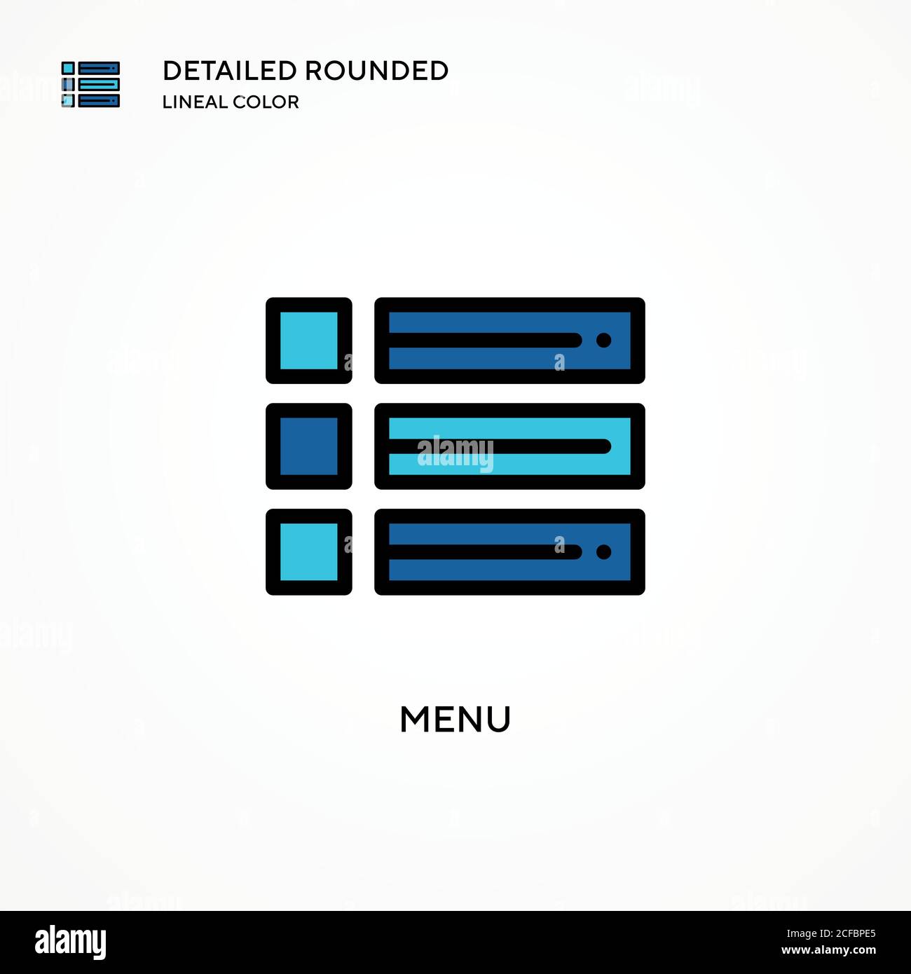 Menu vector icon. Modern vector illustration concepts. Easy to edit and ...