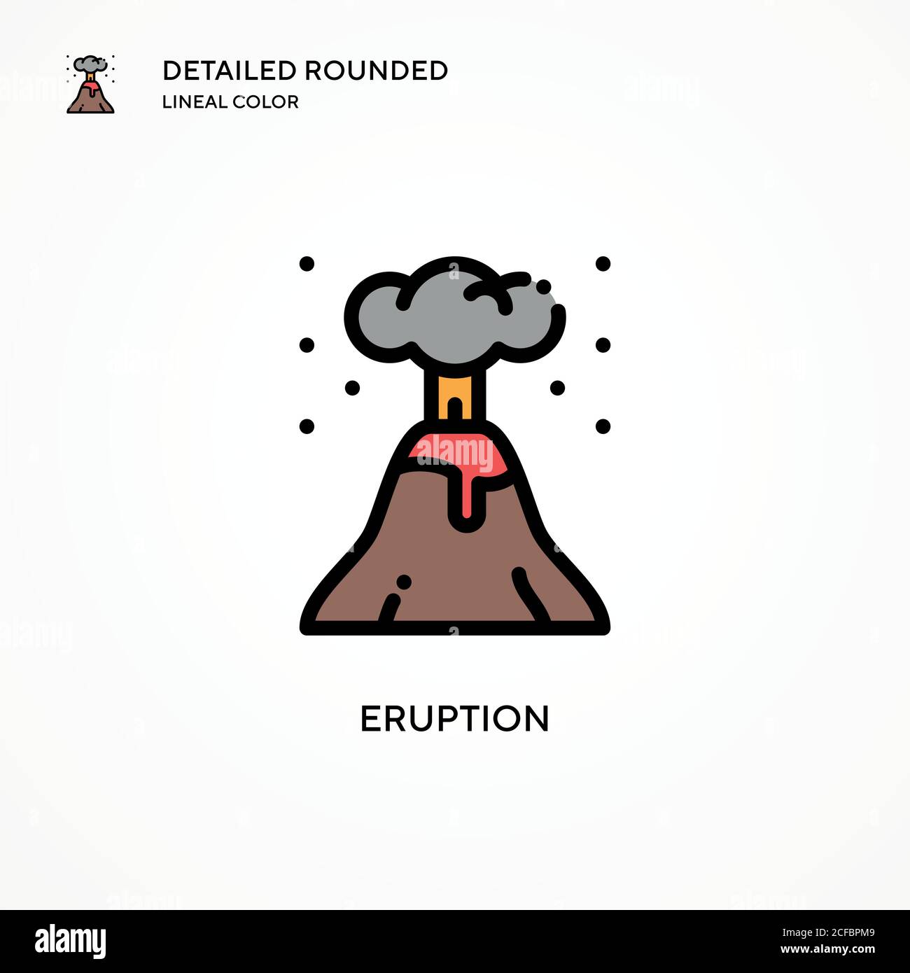Eruption vector icon. Modern vector illustration concepts. Easy to edit ...