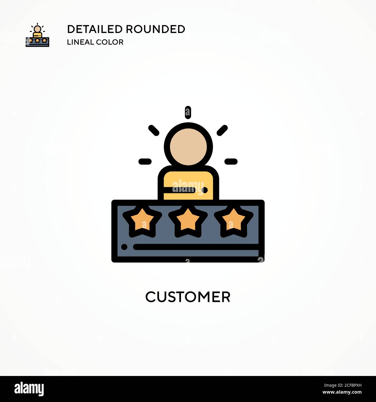 Customer vector icon. Modern vector illustration concepts. Easy to edit ...
