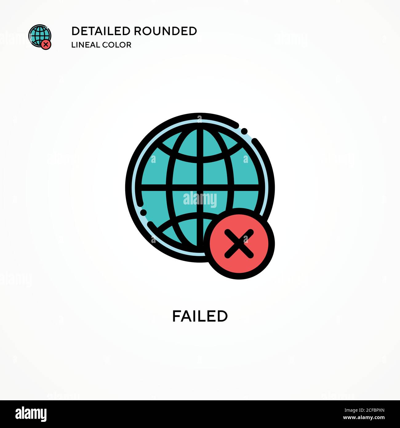 Failed vector icon. Modern vector illustration concepts. Easy to edit ...