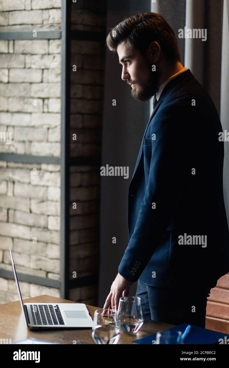 Portrait of a handsome CEO smiling Stock Photo - Alamy