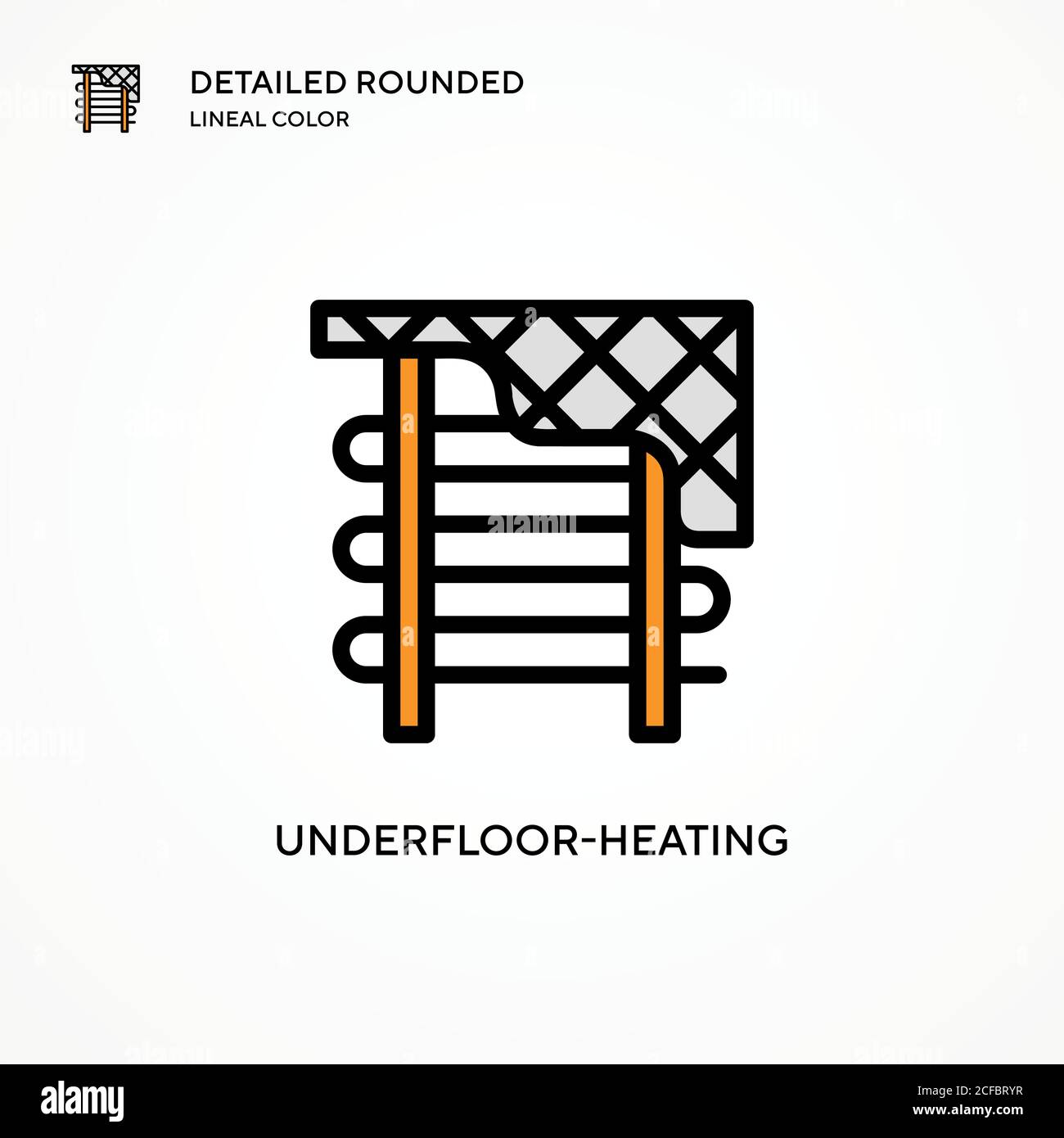 Underfloor-heating vector icon. Modern vector illustration concepts ...