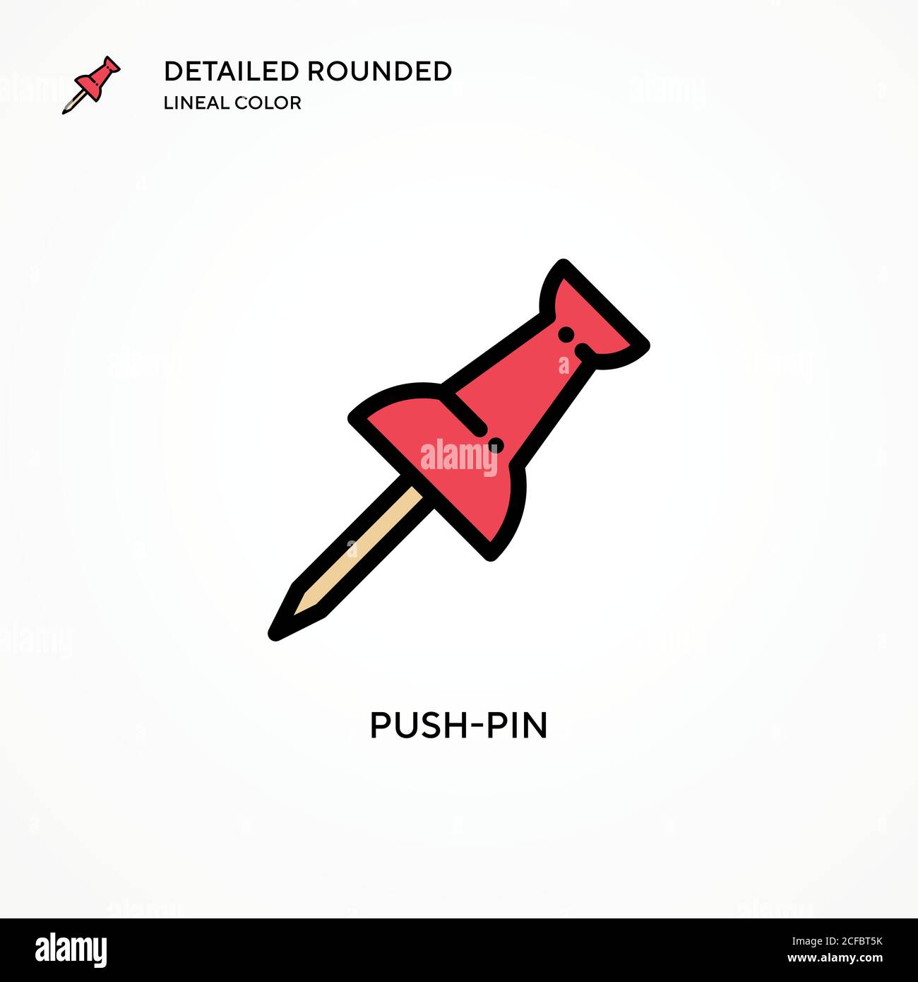 Push-pin vector icon. Modern vector illustration concepts. Easy to edit ...