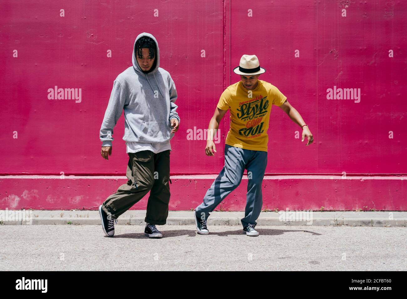 Two men dancing on wall hi-res stock photography and images - Alamy