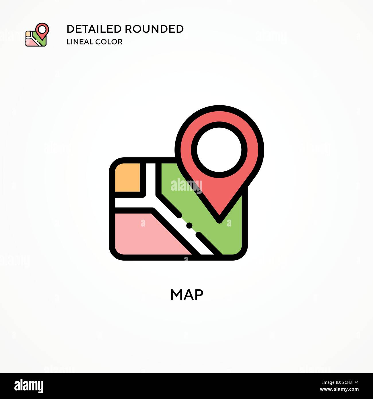 Map vector icon. Modern vector illustration concepts. Easy to edit and ...