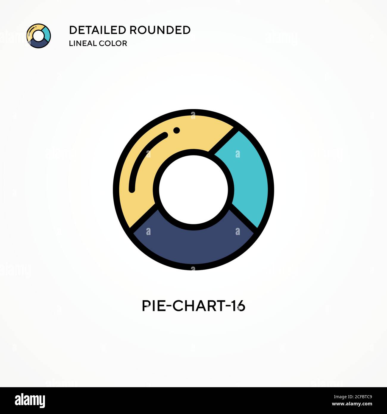 Pie-chart-16 vector icon. Modern vector illustration concepts. Easy to ...