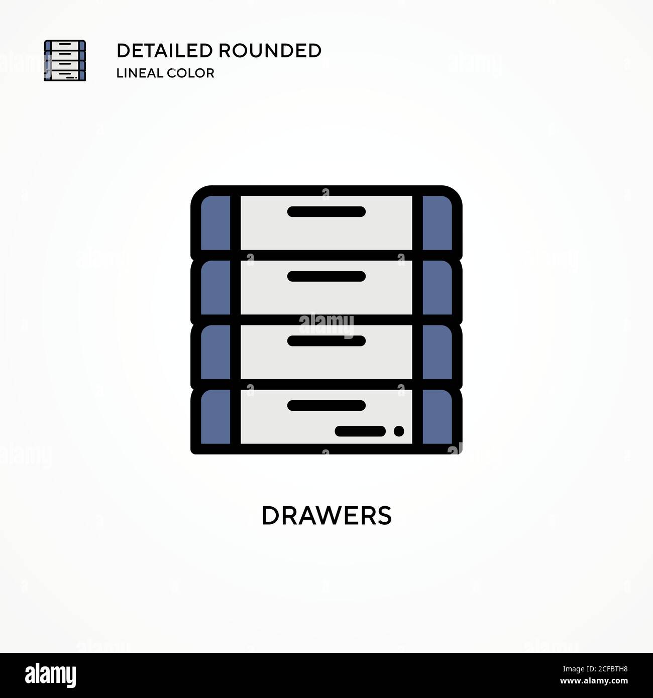 Drawers vector icon. Modern vector illustration concepts. Easy to edit ...