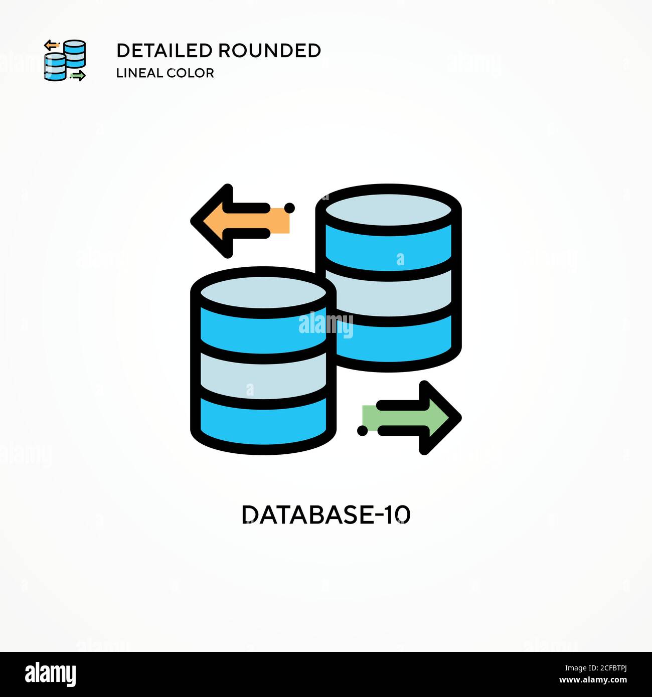 Database-10 vector icon. Modern vector illustration concepts. Easy to ...