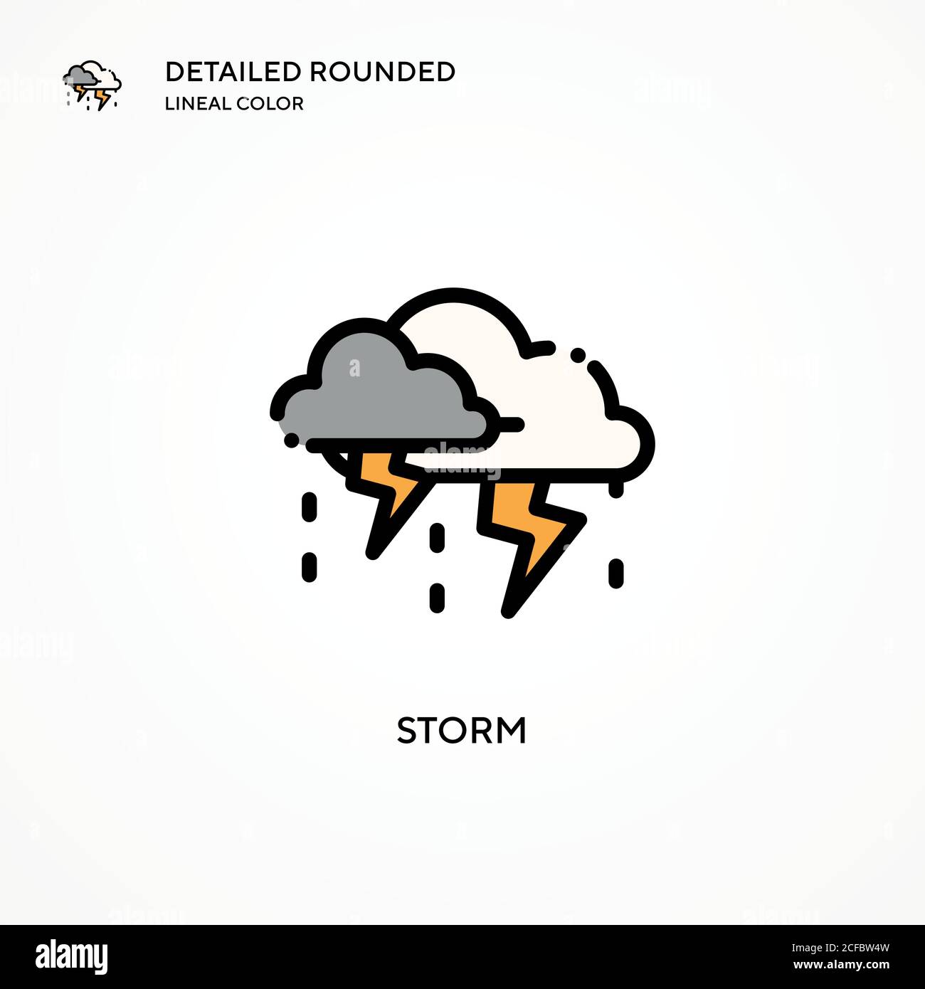 Storm vector icon. Modern vector illustration concepts. Easy to edit ...