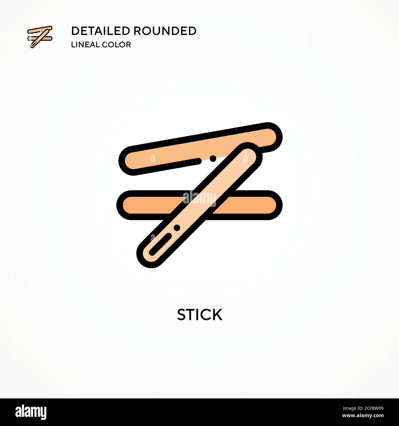 Stick vector icon. Modern vector illustration concepts. Easy to edit ...