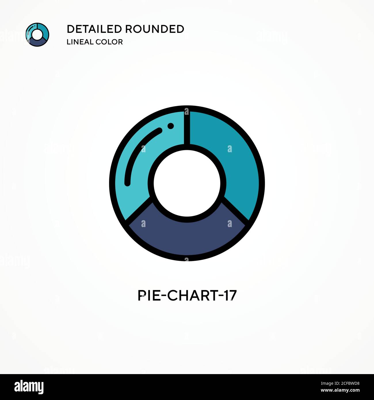 Pie-chart-17 vector icon. Modern vector illustration concepts. Easy to ...