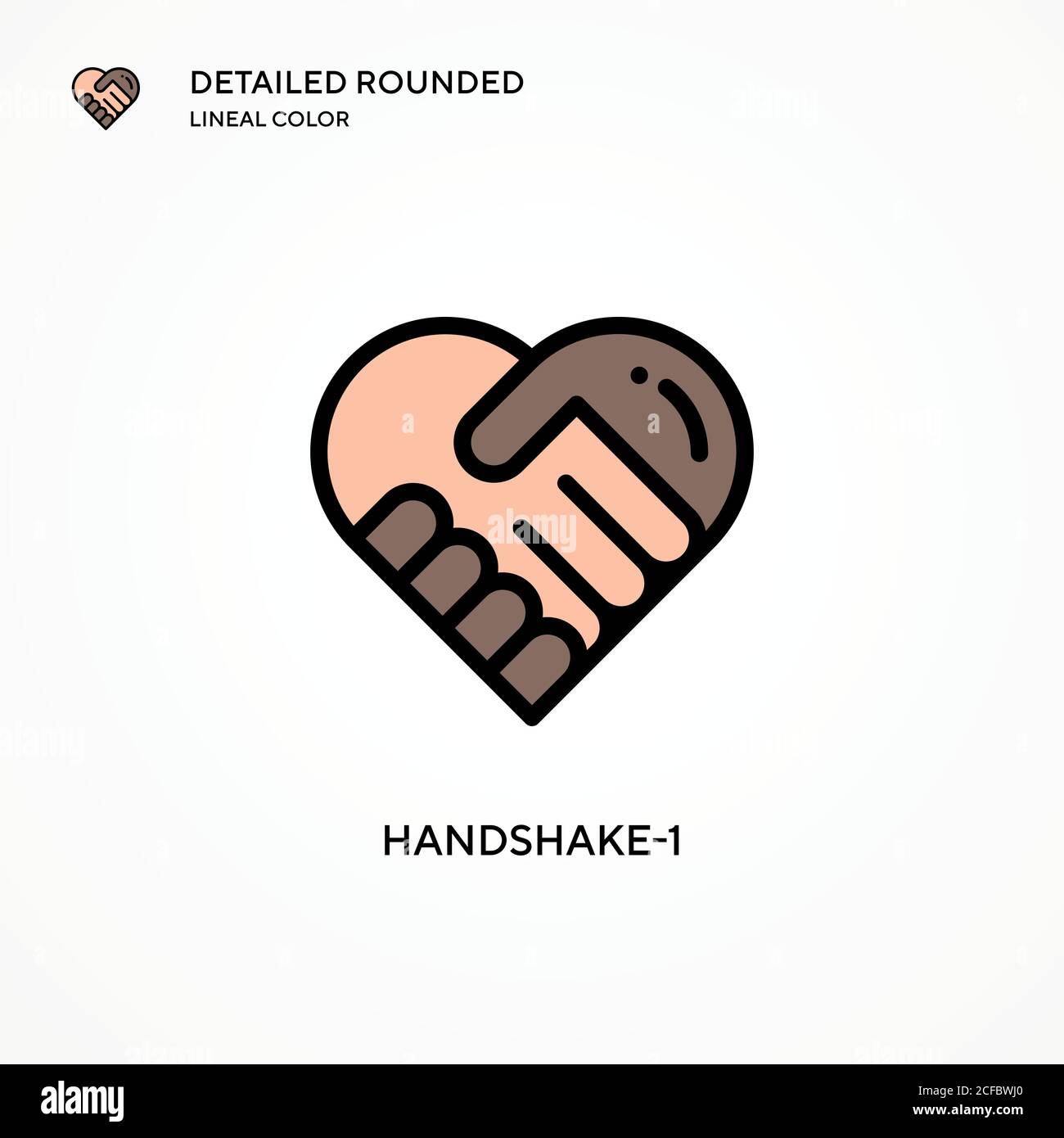 Handshake-1 vector icon. Modern vector illustration concepts. Easy to ...