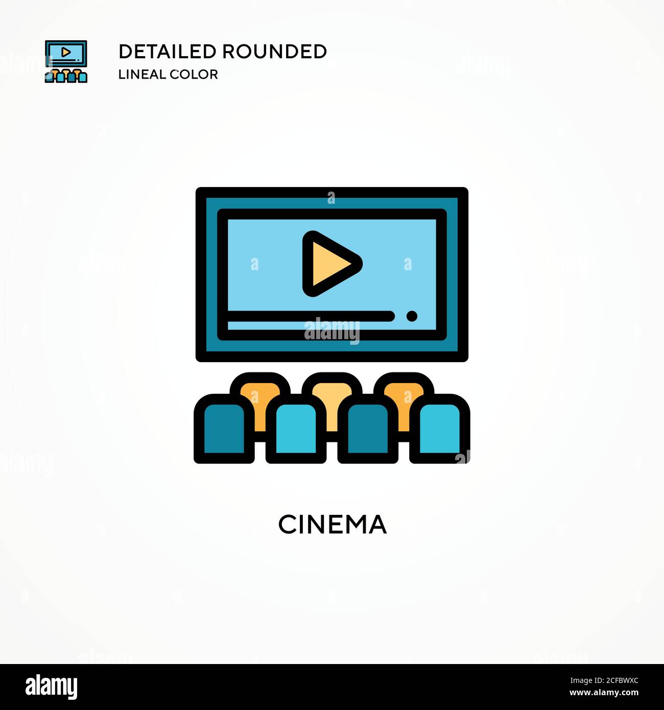 Cinema vector icon. Modern vector illustration concepts. Easy to edit ...