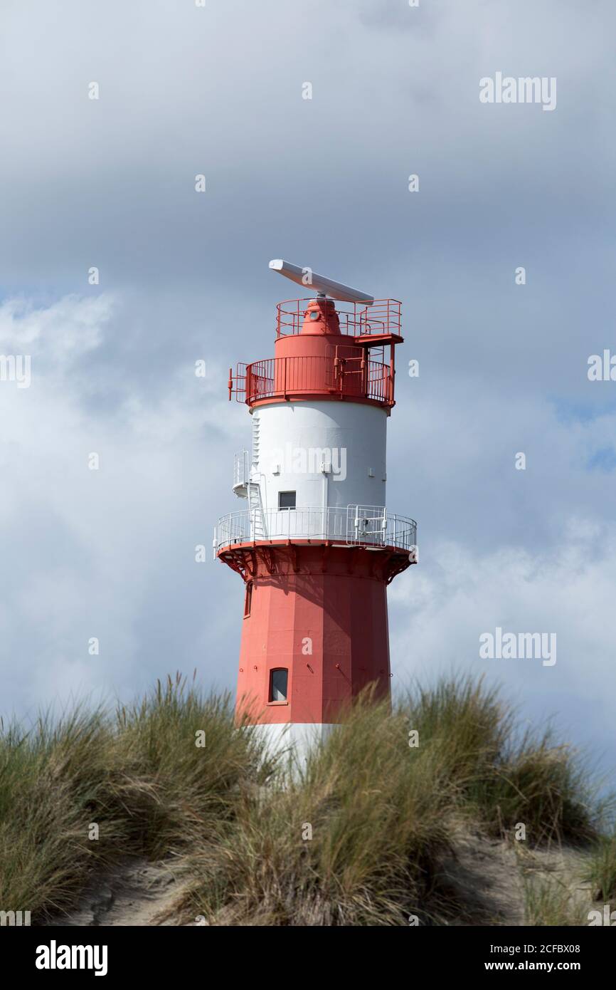 Small lighthouse, Suedstrand, Borkum, East Frisian Islands Stock Photo ...