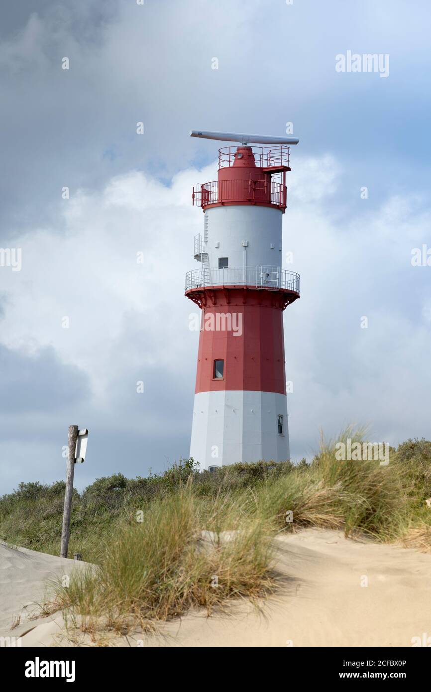 Small lighthouse, Suedstrand, Borkum, East Frisian Islands Stock Photo ...