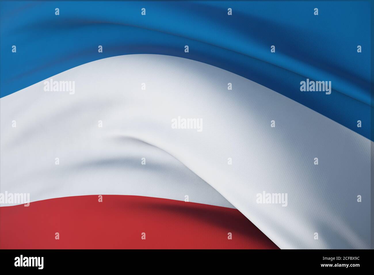 The flag of Crimea. 3D illustration close-up flag background. Flags of ...