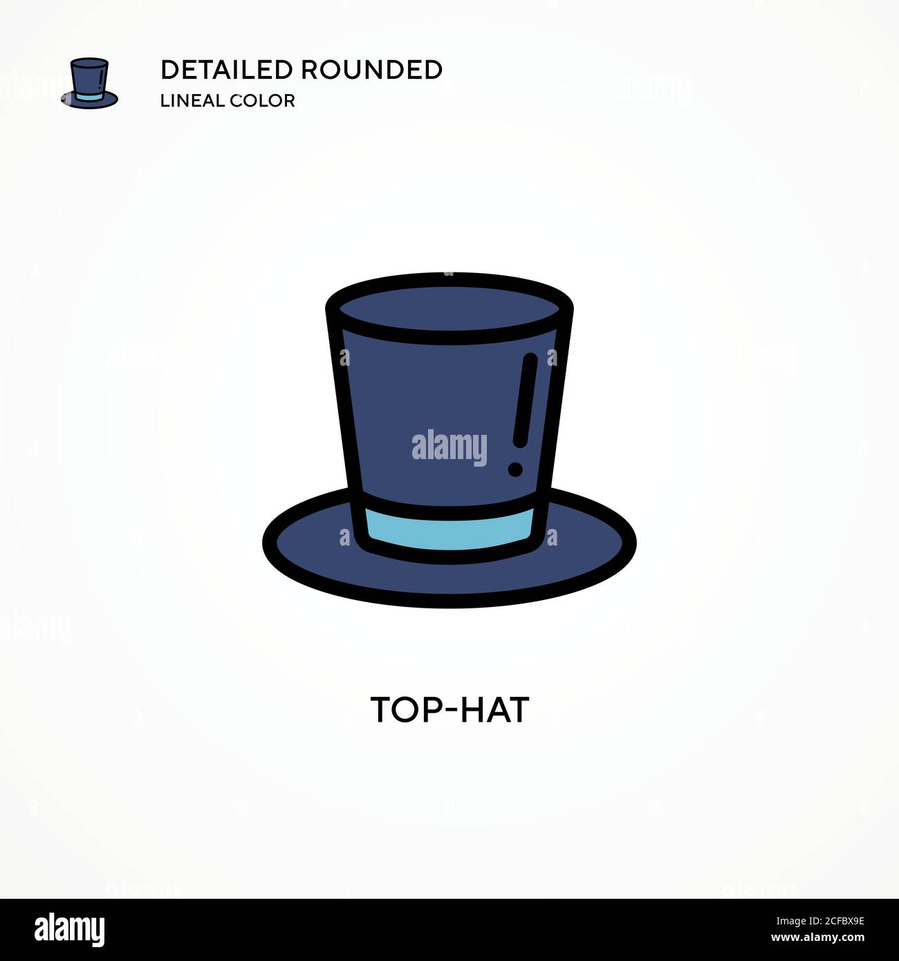 Top-hat vector icon. Modern vector illustration concepts. Easy to edit ...