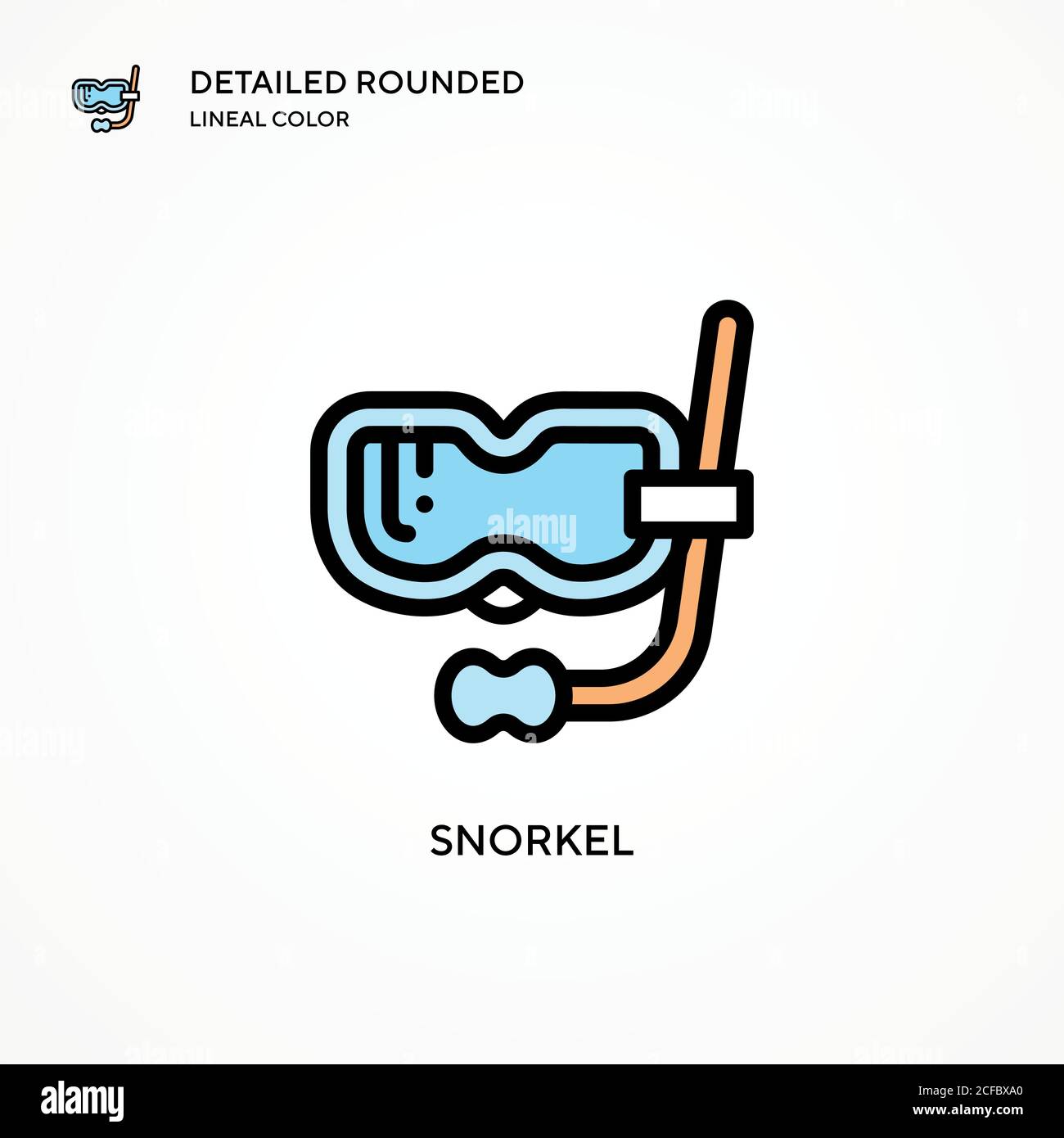Snorkel vector icon. Modern vector illustration concepts. Easy to edit ...
