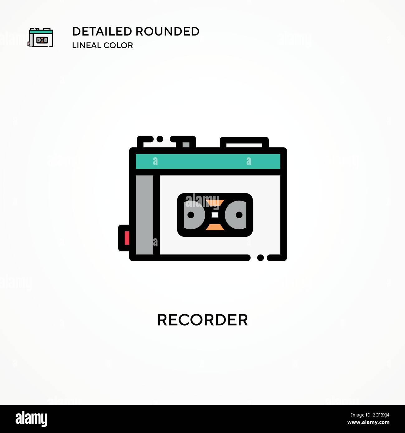 Recorder vector icon. Modern vector illustration concepts. Easy to edit ...