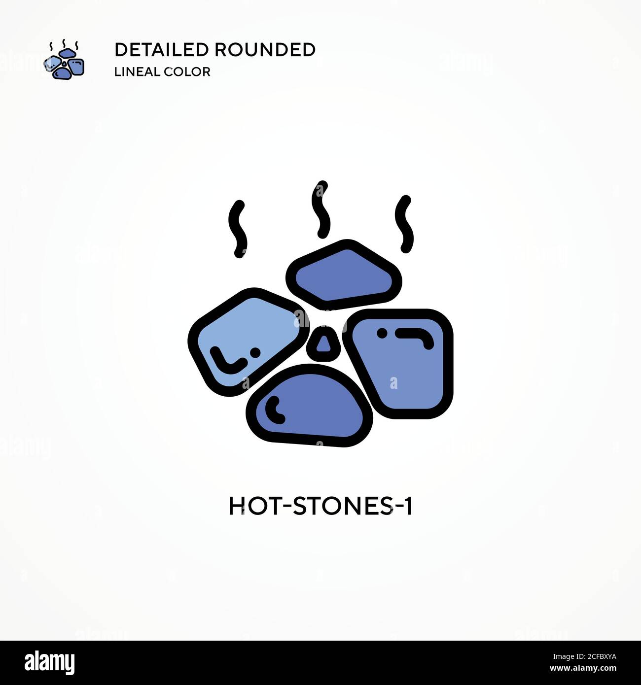 Hot-stones-1 vector icon. Modern vector illustration concepts. Easy to ...