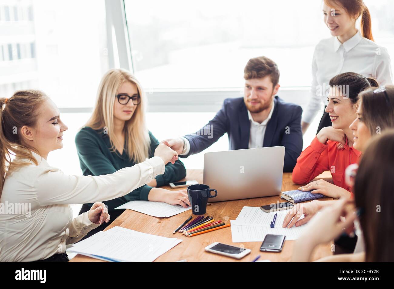 Team work men blue collar hi-res stock photography and images - Alamy