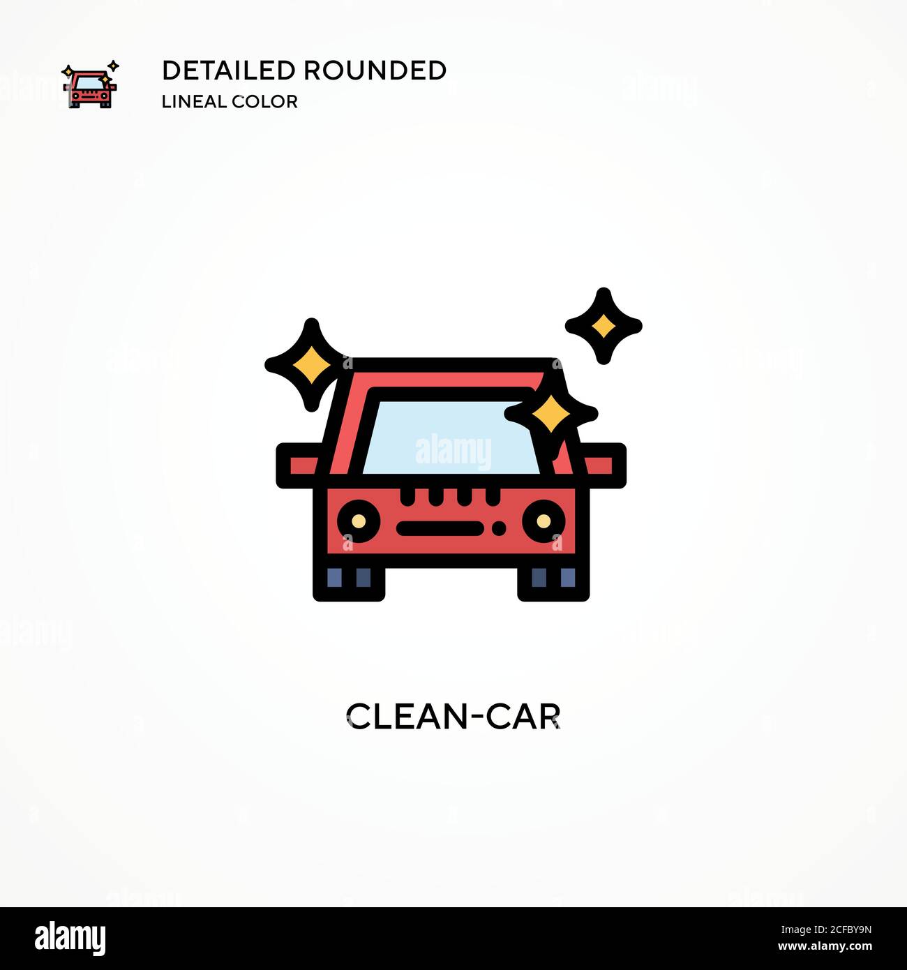 Clean-car vector icon. Modern vector illustration concepts. Easy to ...