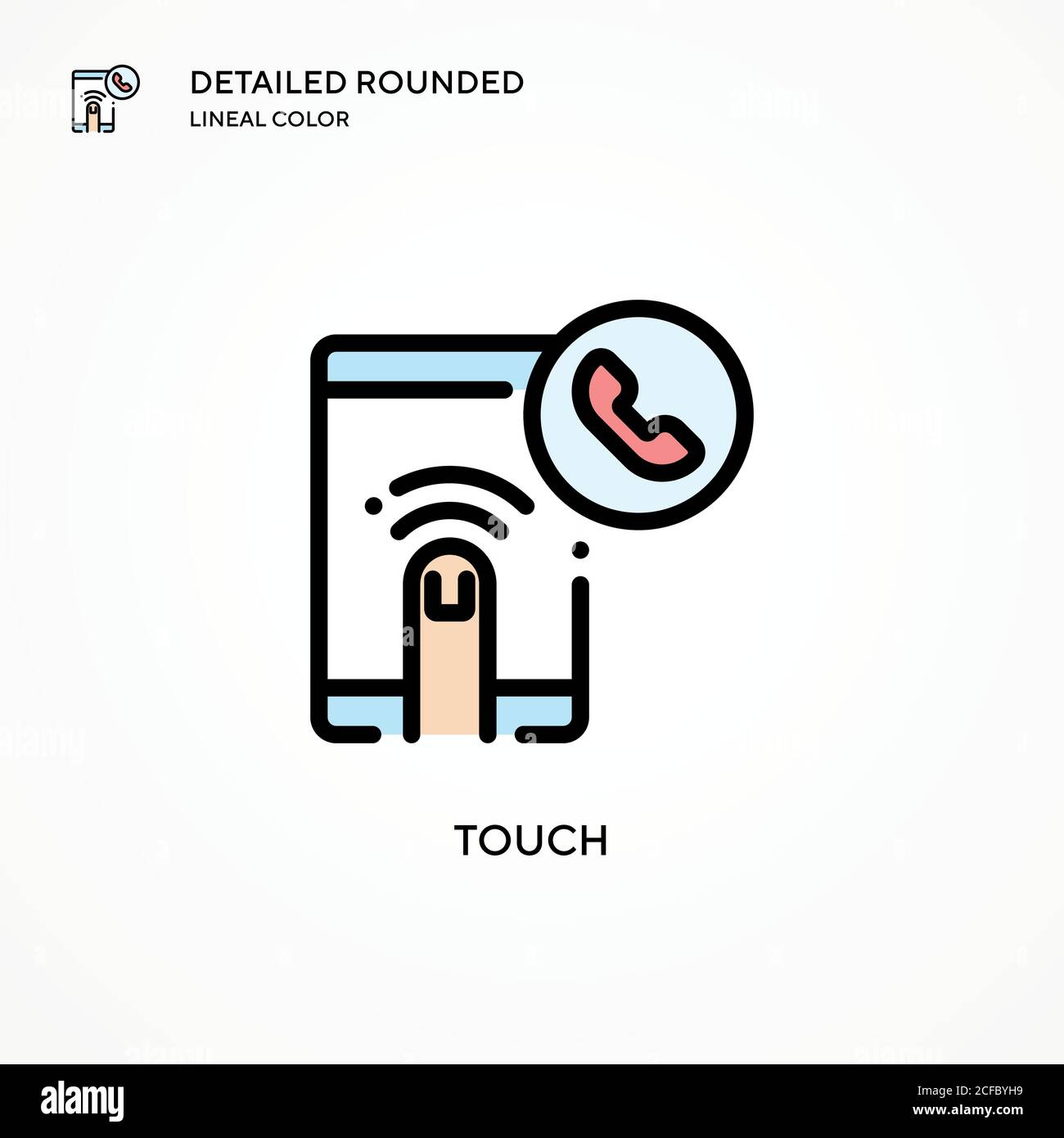Touch vector icon. Modern vector illustration concepts. Easy to edit ...