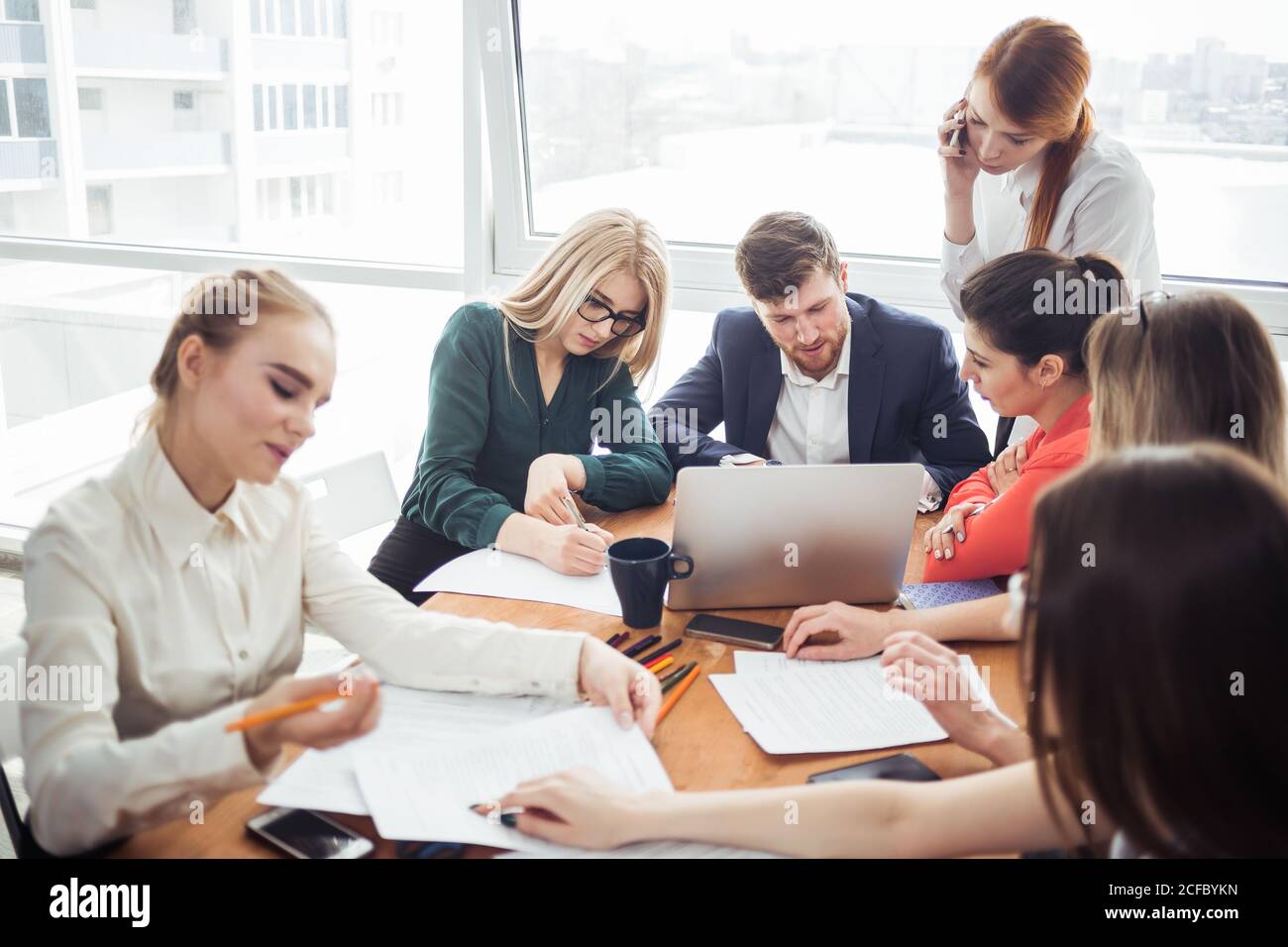 Group of Diverse Busy Business People Concept Stock Photo - Alamy