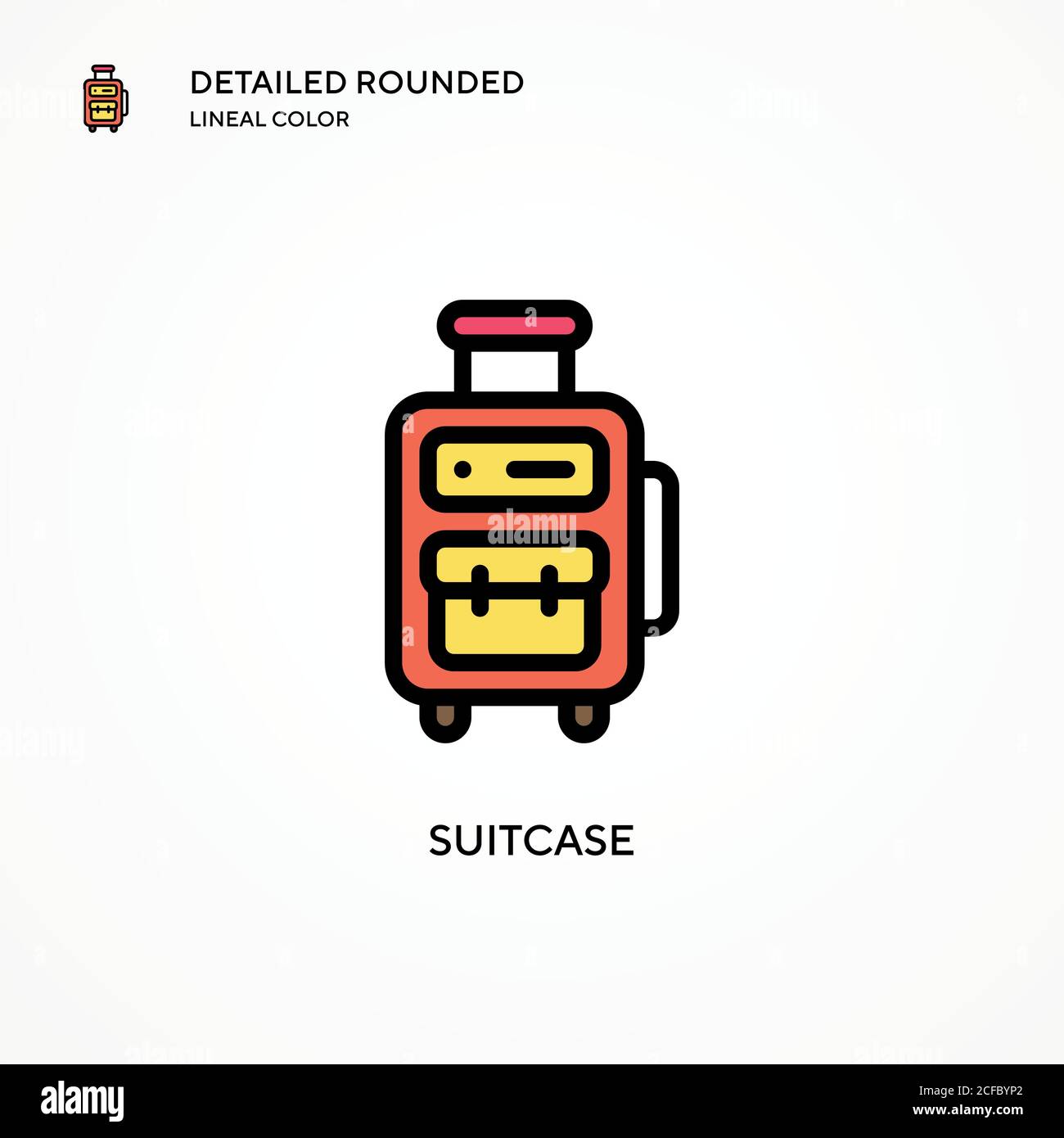 Suitcase vector icon. Modern vector illustration concepts. Easy to edit ...